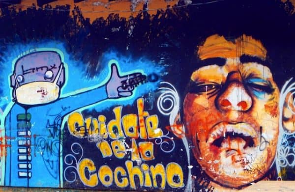 Graffiti in Banos, Ecuador