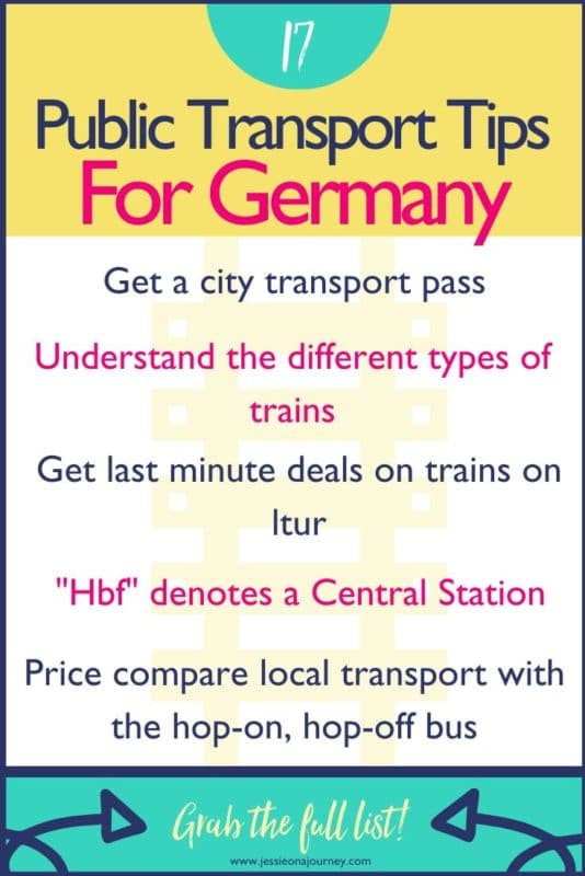 Essential Germany Transportation Travel Tips | Jessie on a Journey